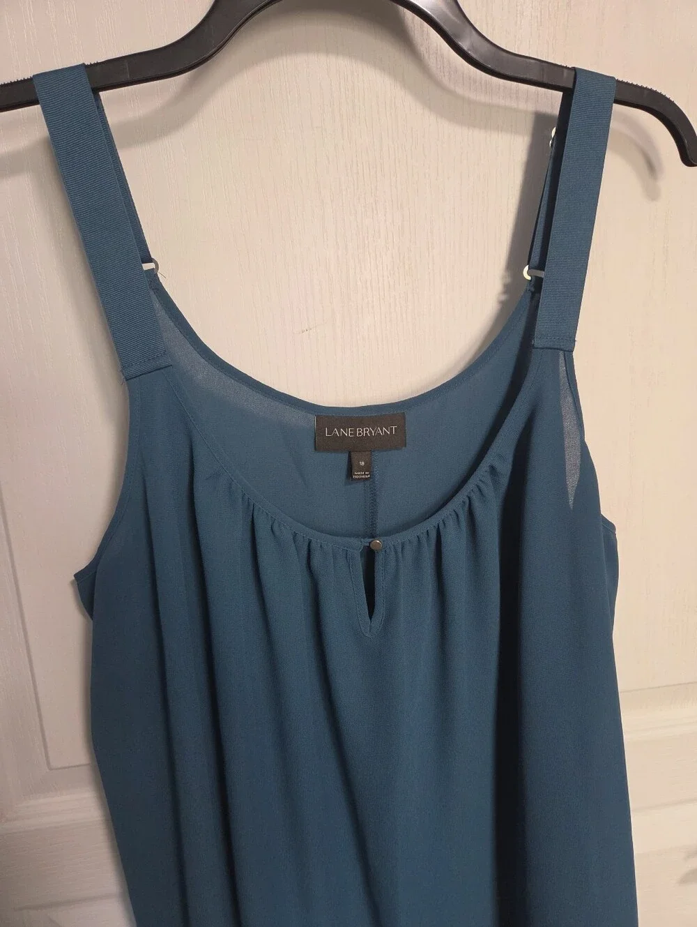 Lane Bryant | Tops | Lane Bryant Tank Teal Sheer Layering Top ...